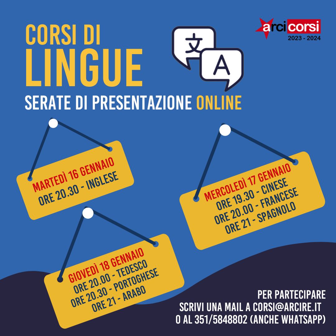 CORSI DI LINGUE A REGGIO EMILIA - Arci Reggio Emilia